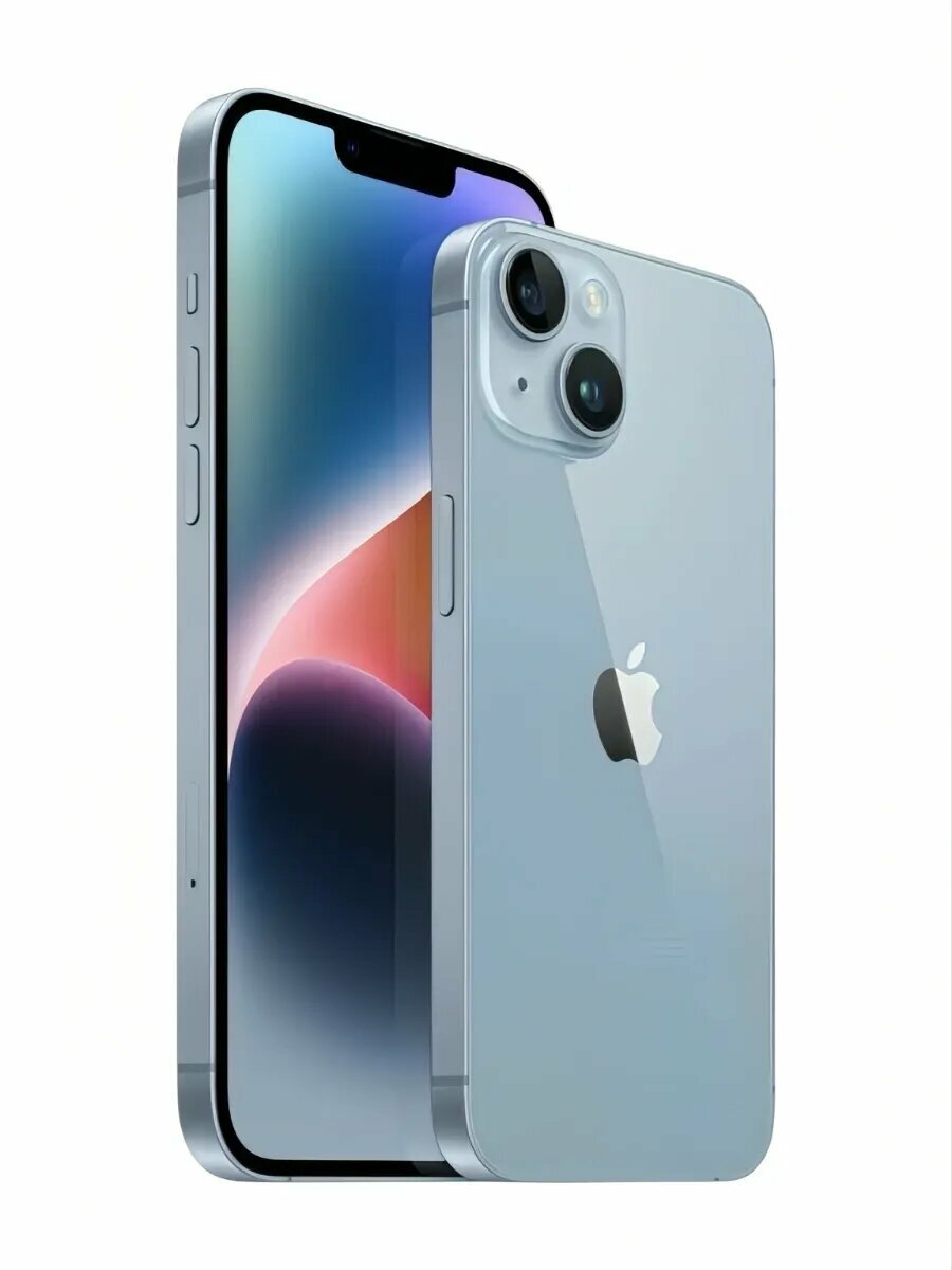 Смартфон Apple iPhone 14 128 ГБ, мощный процессор A15, камера pro ночью, экран OLED 6.1", синий（blue）