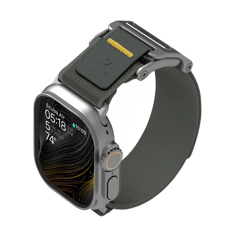 Ремешок для Apple Watch AULUMU A11 Темно-зеленый GreenStrap