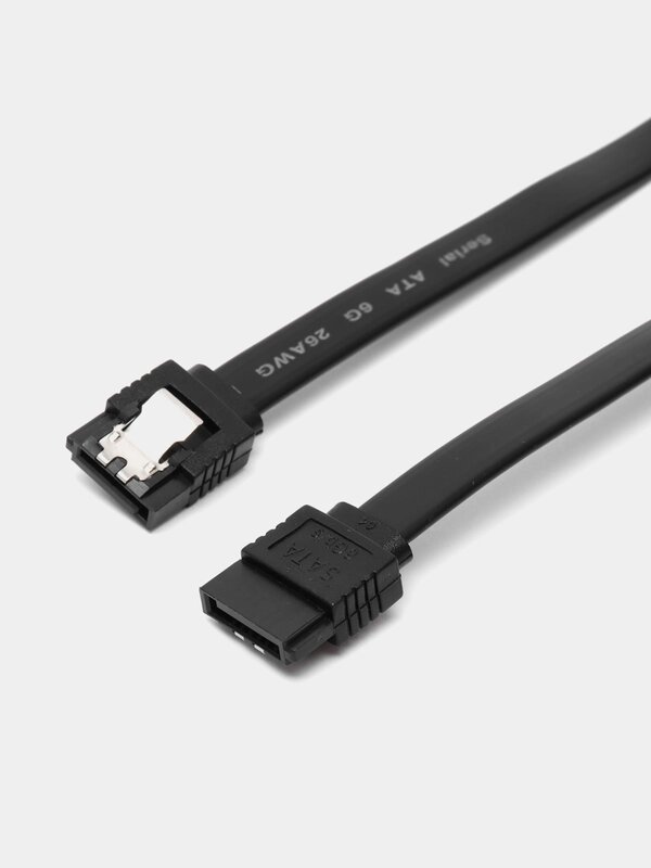 Кабель SATA, 6 Gb/s, CAT3, быстрозажимной, плоский, длина 40 см, сата кабель