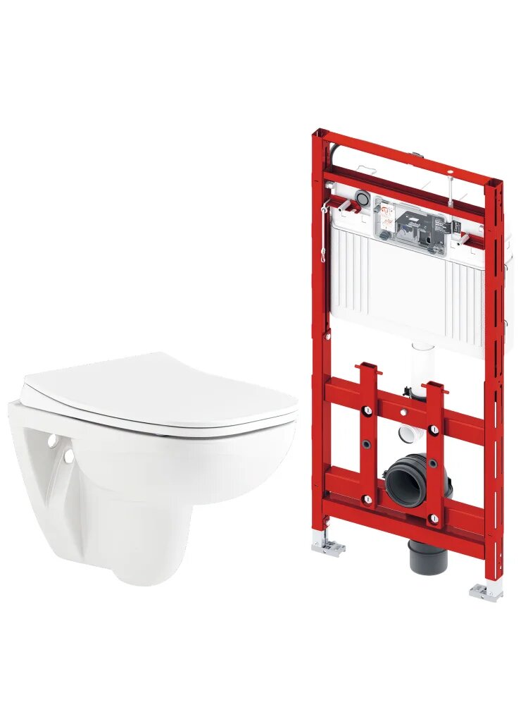 Комплект 3 в 1 Унитаз подвесной Seramiksan Petite A101002H / Сиденье AG50006 / Инсталляция TECE Lux 9600200