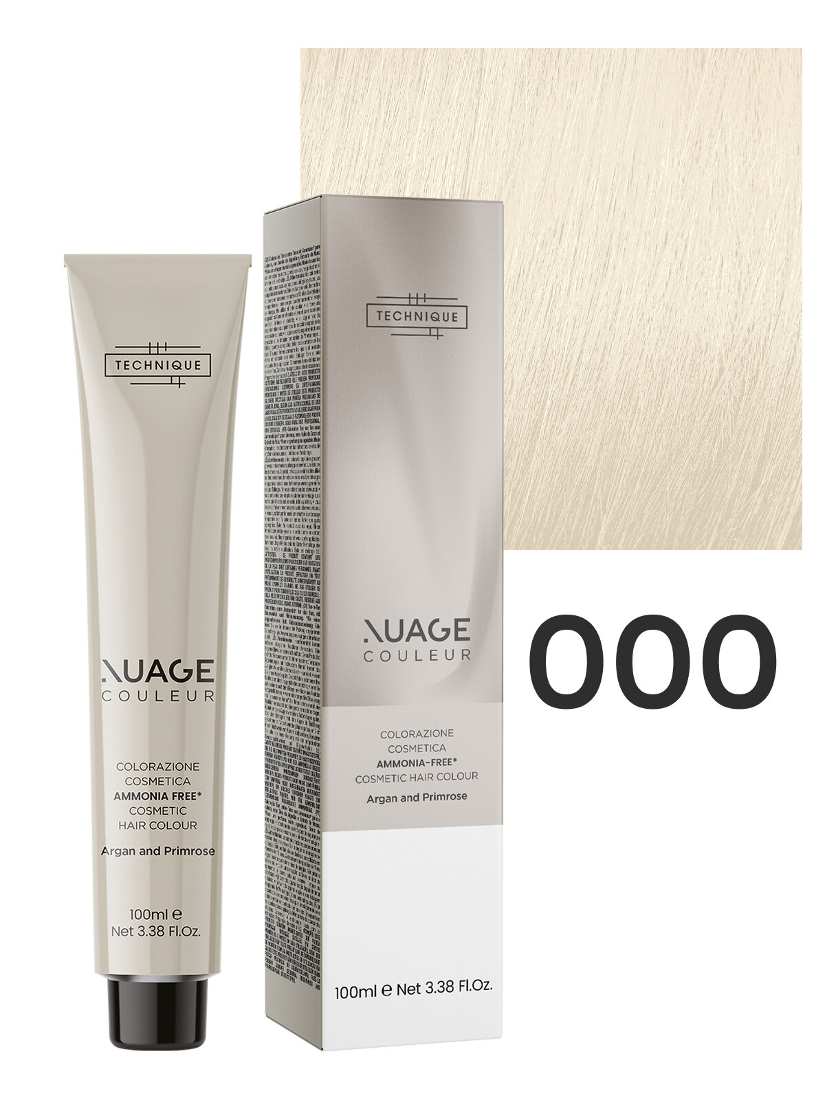 Безаммиачная крем-краска для волос Technique Nuage Ammonia Free Hair Color Cream 000 Тонер Нейтральный, 100 мл
