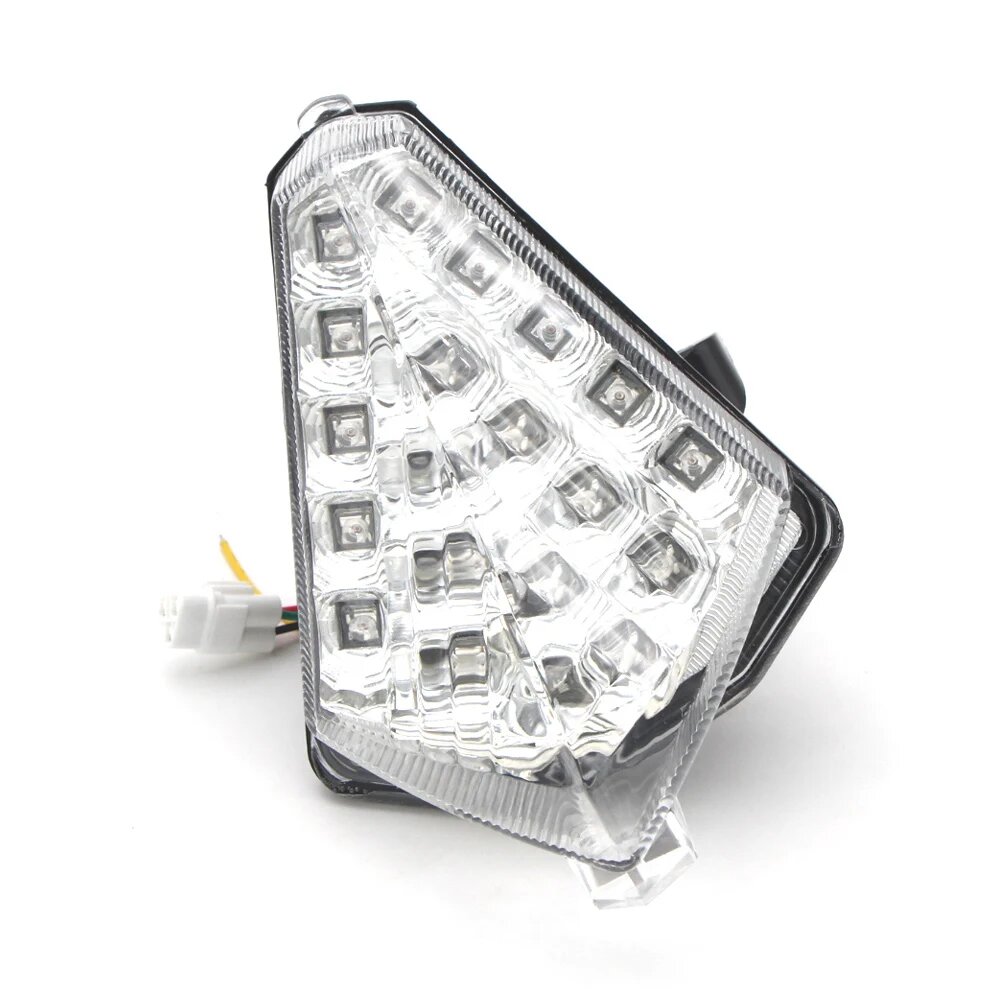 Светодиодный задний фонарь со встроенным указателем поворота для YAMAHA Серебряный, Style2 White