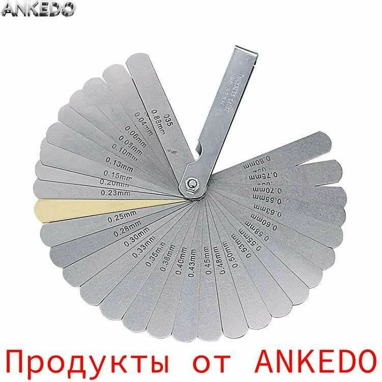 Клапан Щуп 32 лезвий, прибор для измерения зазора 0.04-0.88mm