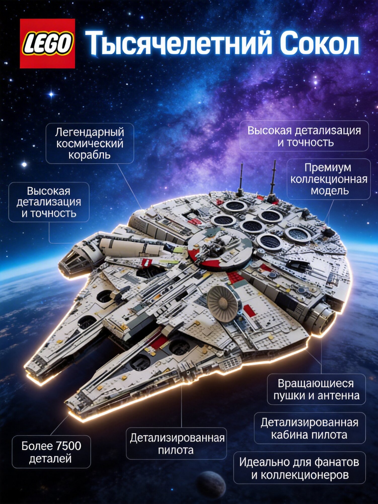 Конструктор Сокол Тысячелетия: увлекательное космическое приключение
