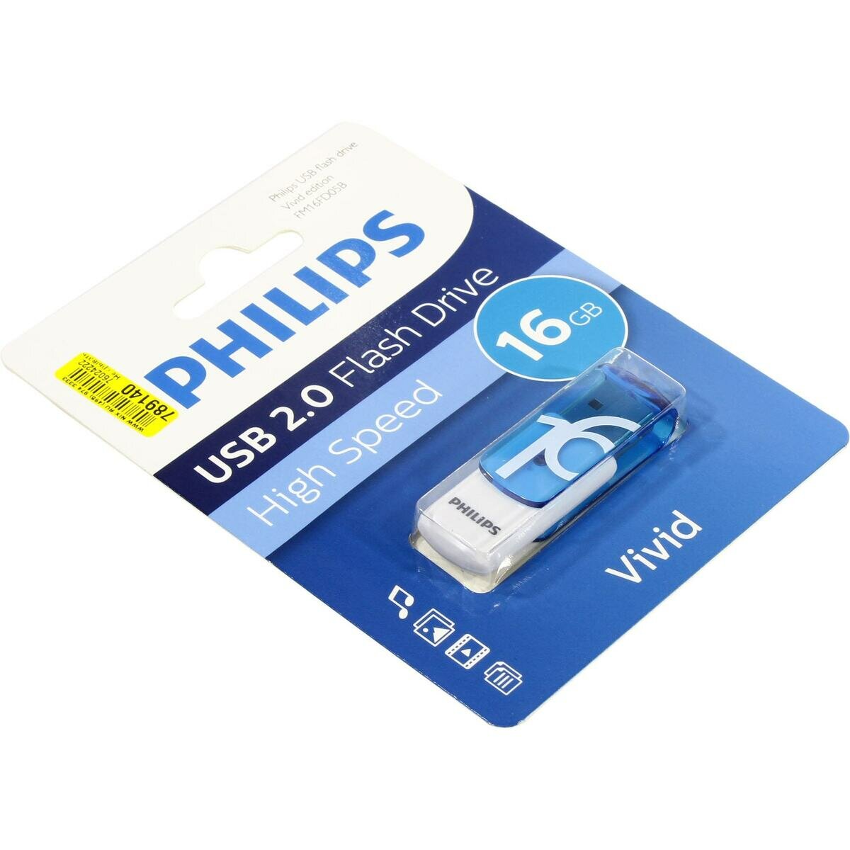 Philips Vivid USB2.0 Flash Drive 16Gb (RTL)