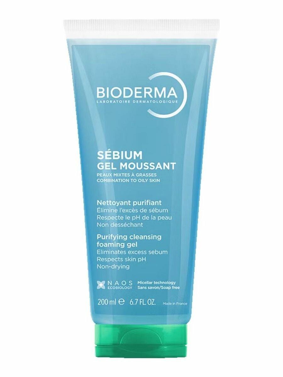 Биодерма Себиум (Bioderma Sebium) Гель пенящийся очищающий, 200 мл