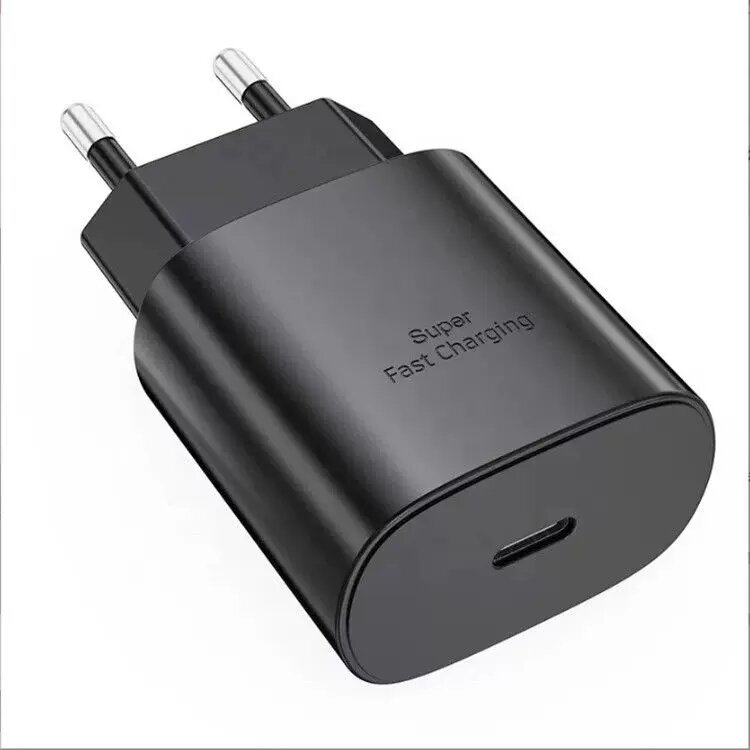 Samsung 25W быстрая зарядка адаптер, корейский стандарт, черный, совместимый с Galaxy S22/S21