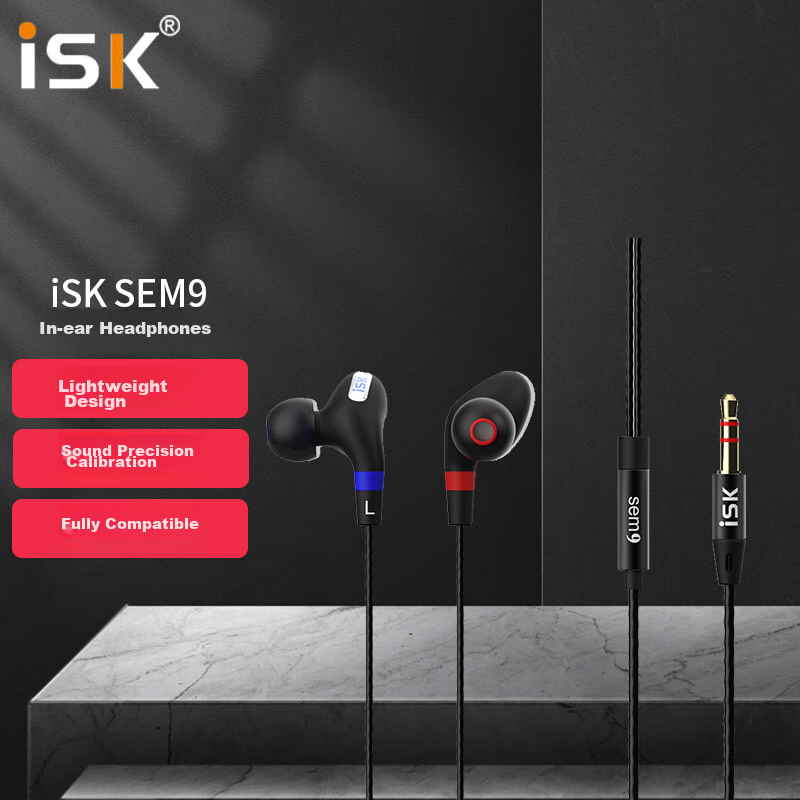 ISK SEM9 Профессиональные вкладыши для мониторинга 3.5 мм высококачественные HIFI наушники для игр музыки стриминга