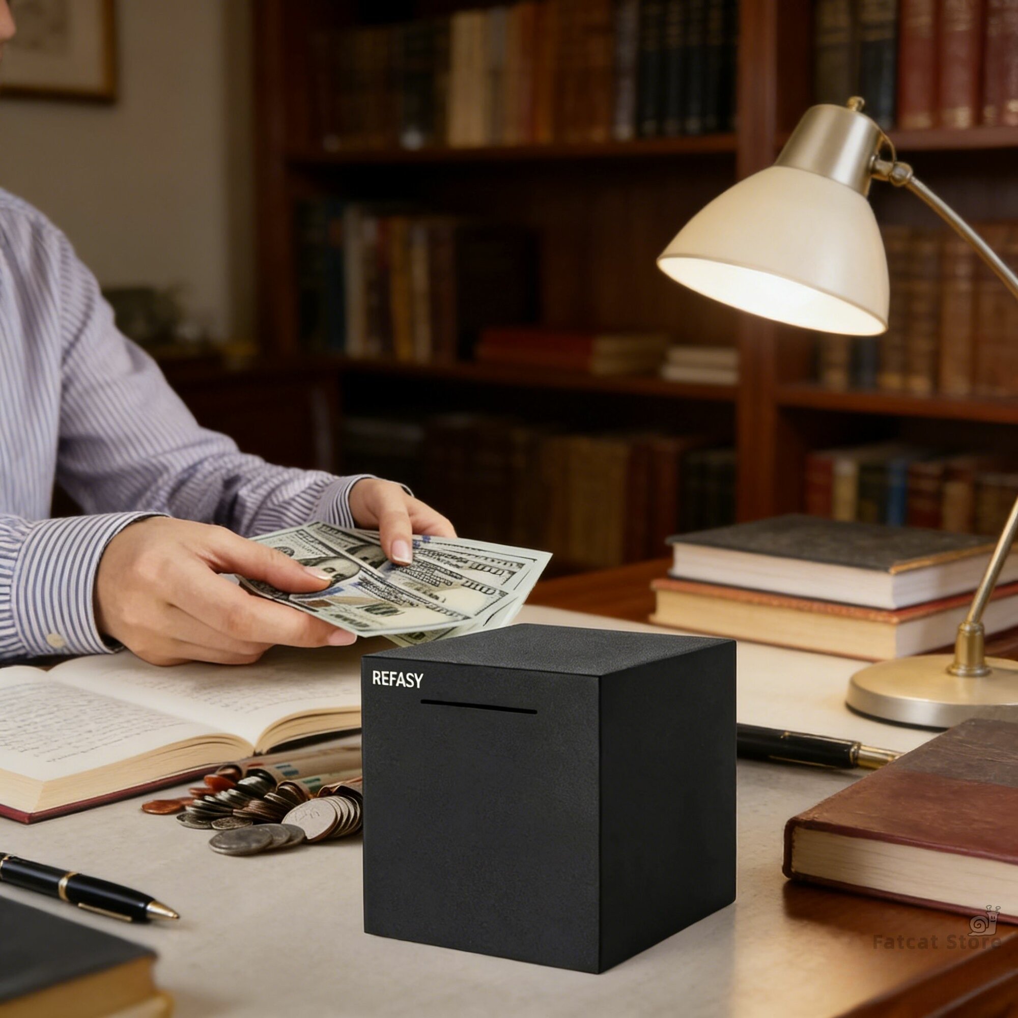 Копилка "Печать квадратной коробки для сбережений Yahei", 12, 1 шт