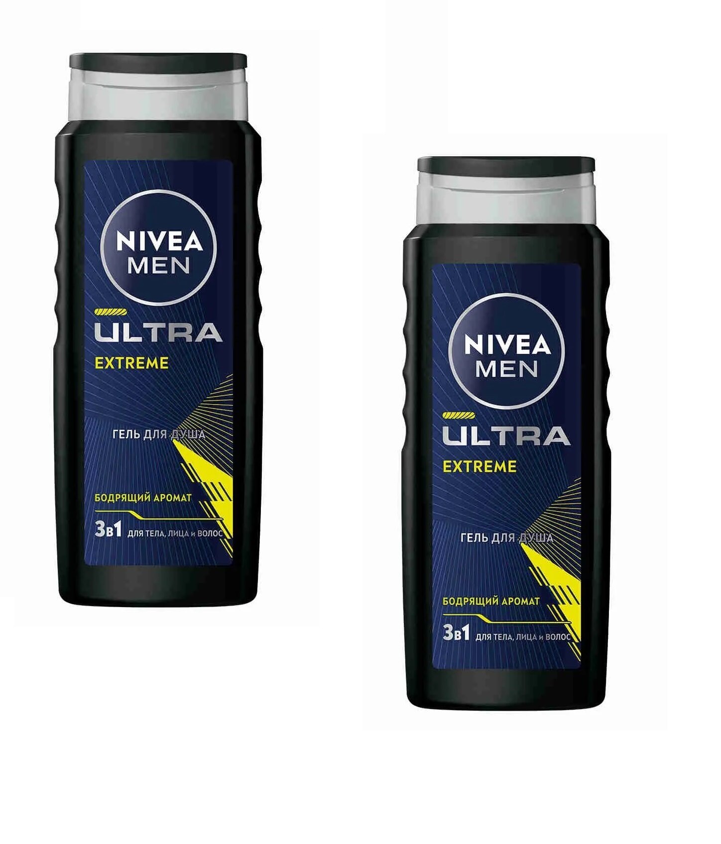 Гeль Nivea Men для душа Ultra Extreme , 500мл 2шт