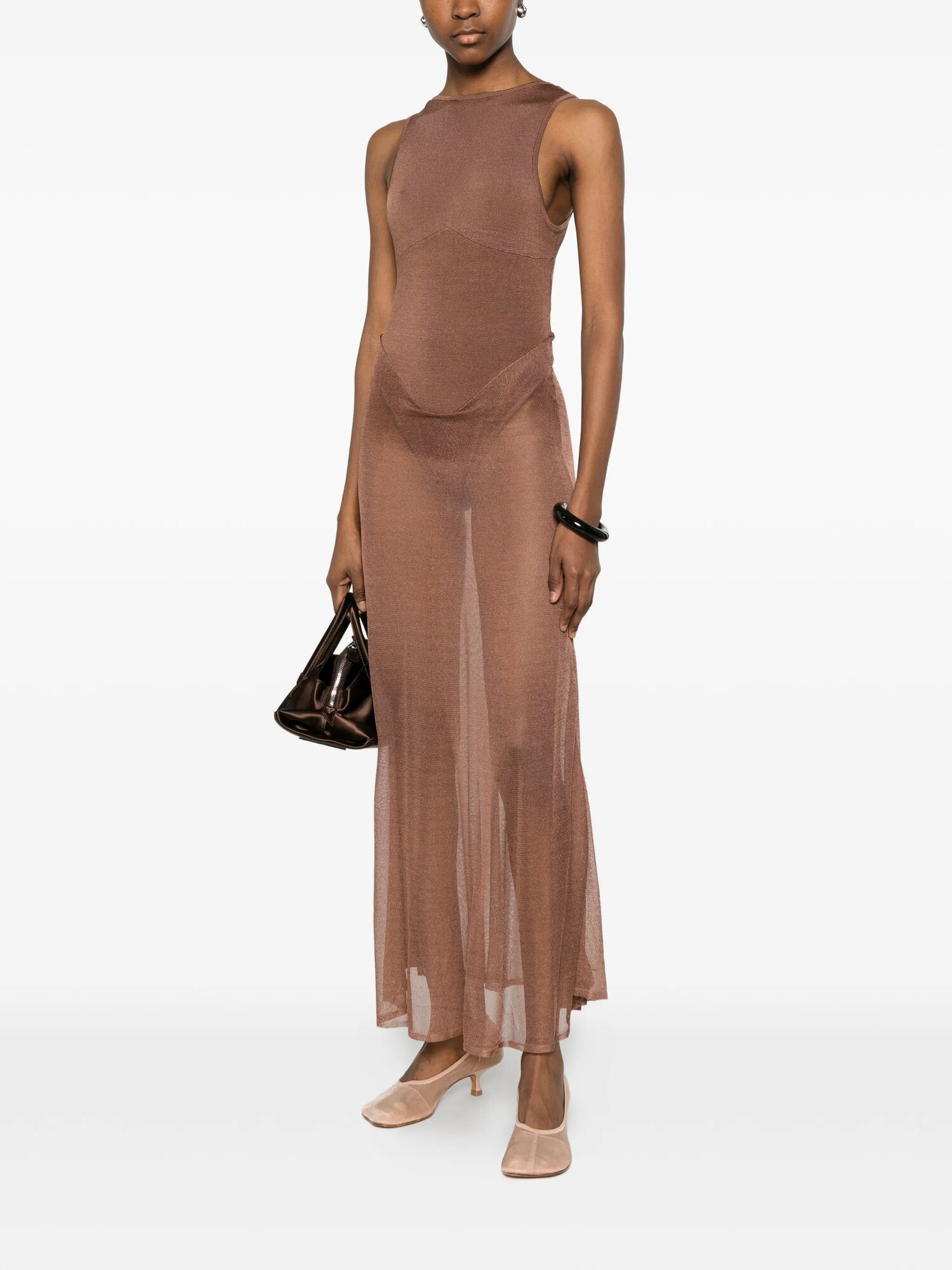 Платье ISA BOULDER Sleeveless midi dress, размер XL, коричневый — фото 1