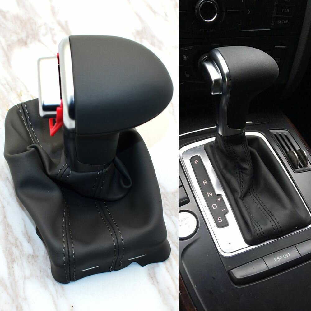 Ручка переключения передач Крышка сапога гаитора For Audi A3 8P A4 B8 A5 A6 C6 Q5