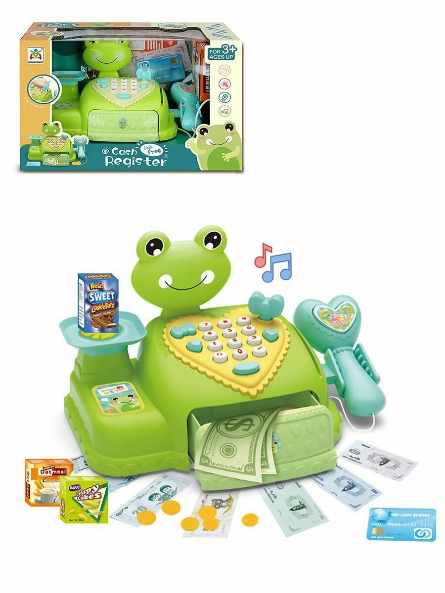 Кассовый аппарат Лягушка с аксессуарами (свет, звук) LS820A54