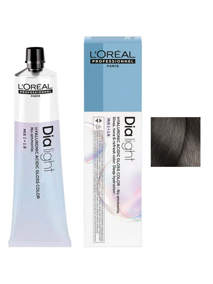 Краска для волос L'Oreal Professionnel DIA Light без аммиака на основе кислого рН, 7.11