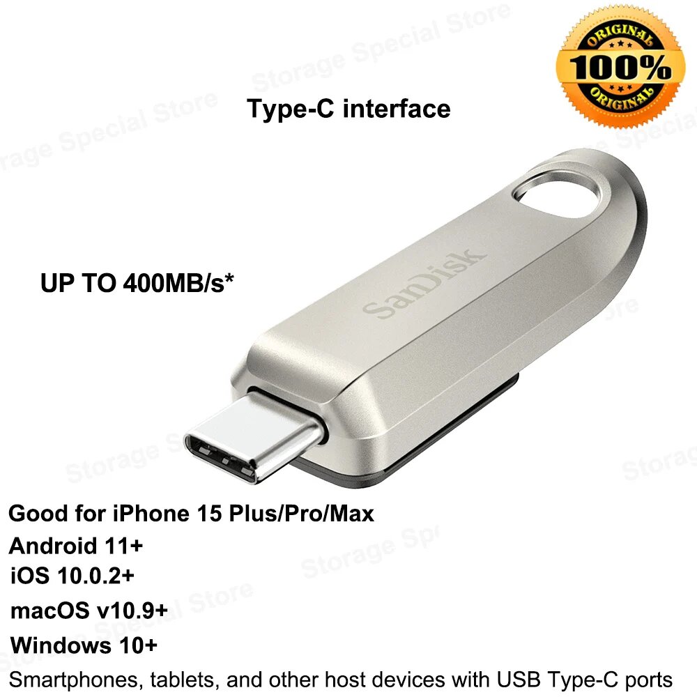 SanDisk Type-C Flash drive 64GB, CZ75