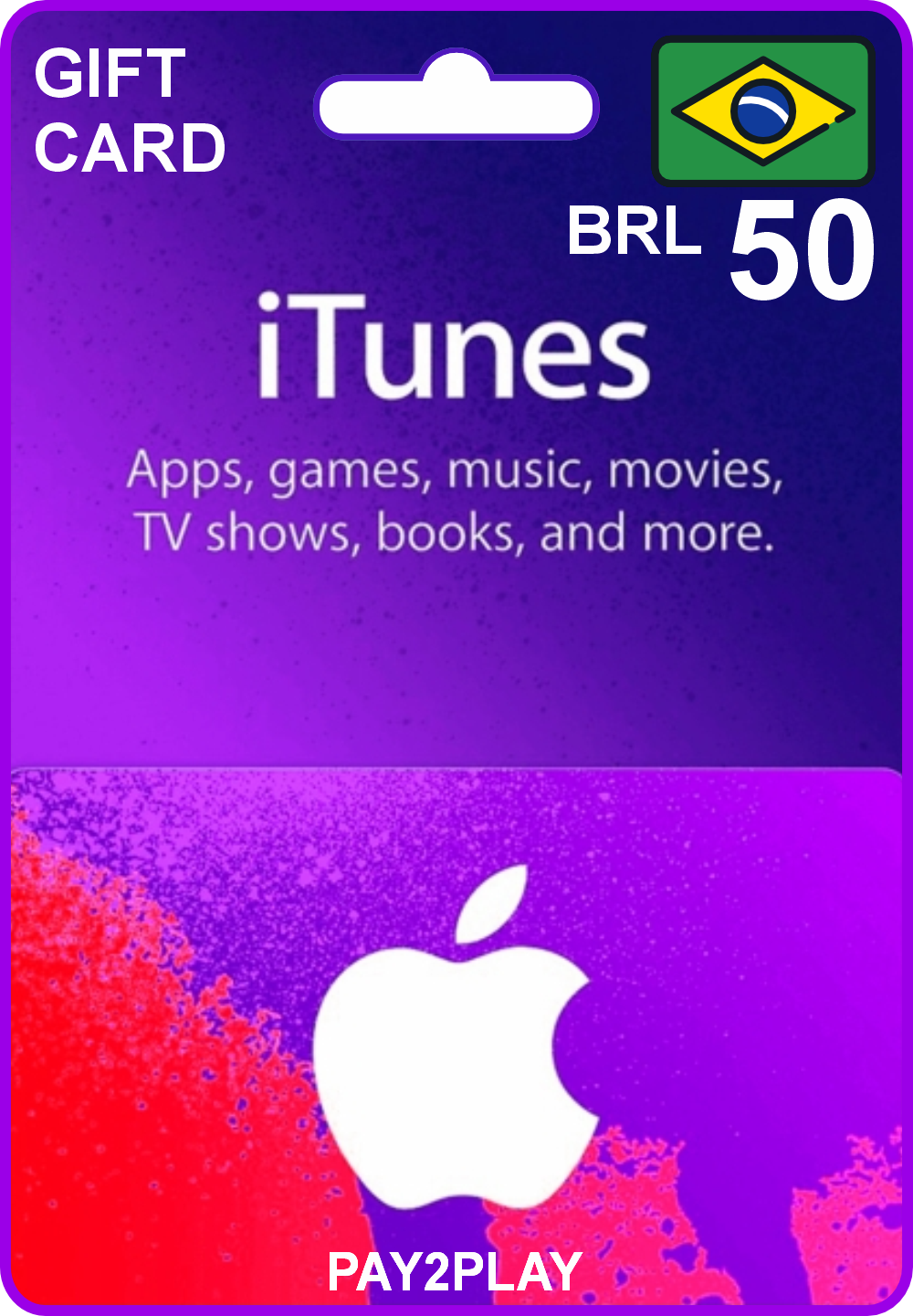 Подарочная карта Apple App Store&iTunes 50 BRL (Apple ID) / Бразилия / Пополнение Счета