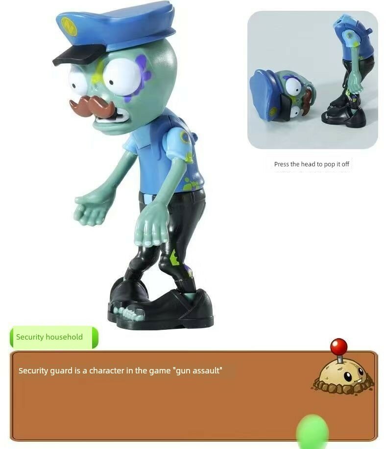 Оригинальные игрушки Plants vs. Zombies: куклы-зомби Security, зомби-барьеры-механизмы, набор полицейских фигурок с