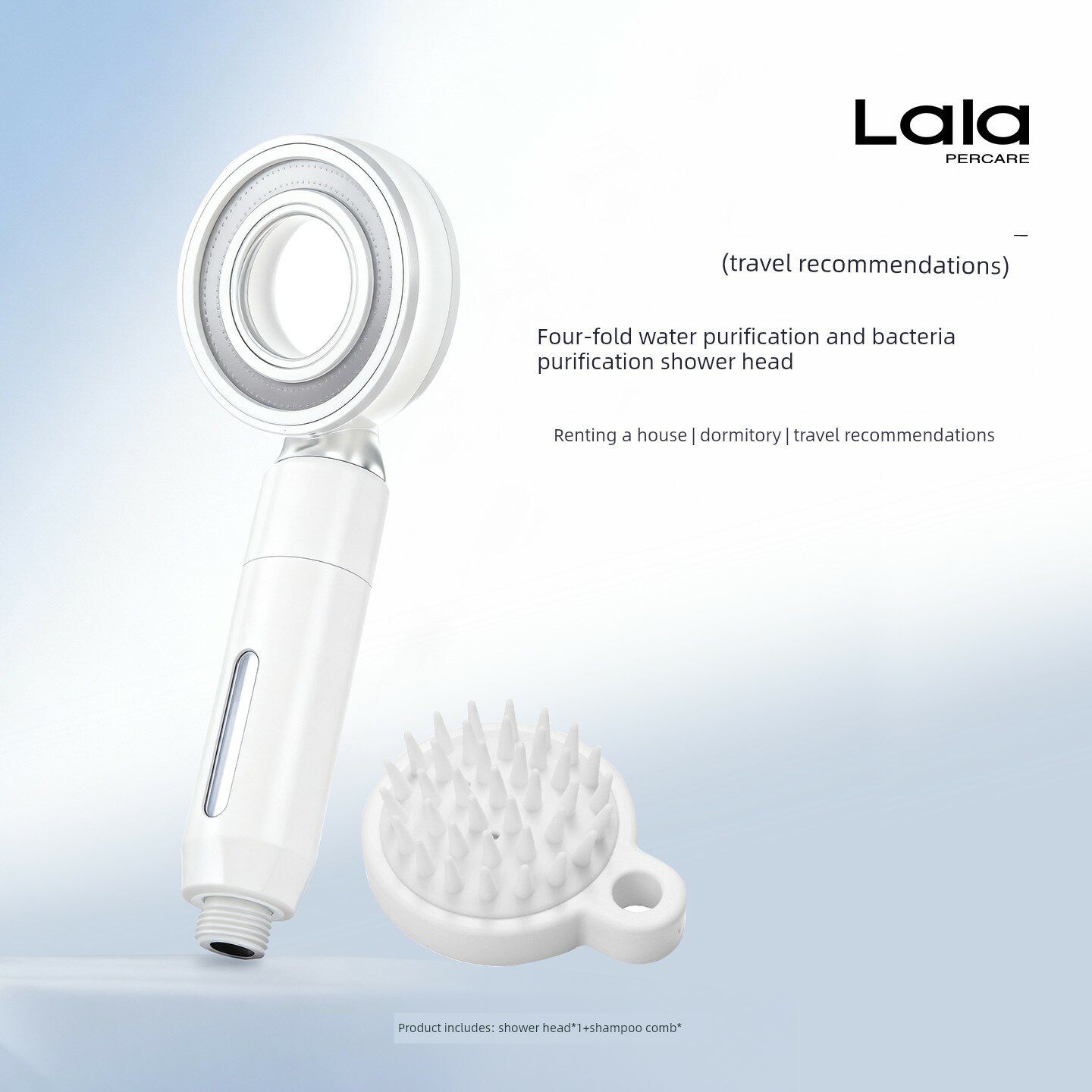 Набор для душа Lalapercare Nala Summer: антибактериальная насадка высокого давления, эффективно удаляющая хлор и