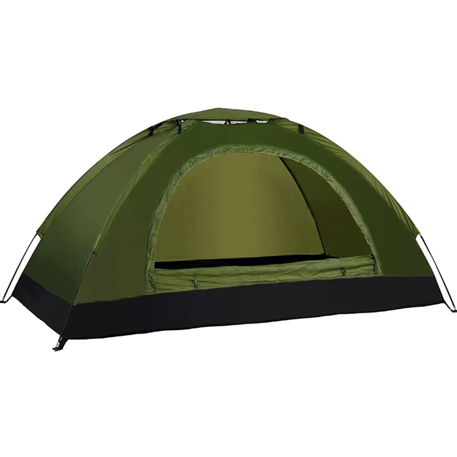 1 комплект ультralight Camping Tent With Shelters для походов, туристических походов, легкий портативный складной туристический палатка — Армейский зеленый, 1 человек