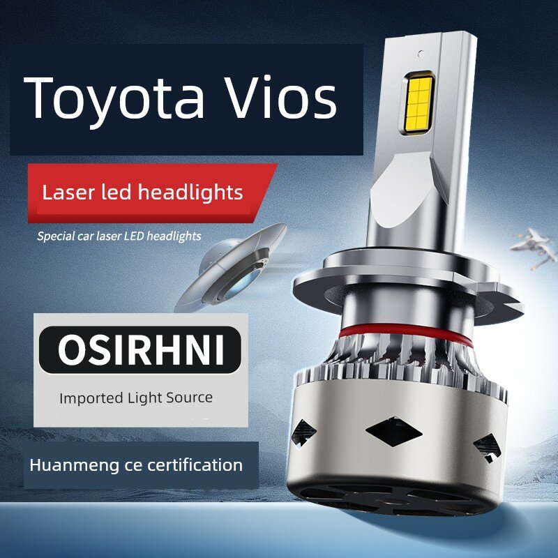 Toyota Vios 2004-2022 Лазерные светодиодные фары с линзой, прямая посадка, пара для противотуманных фар