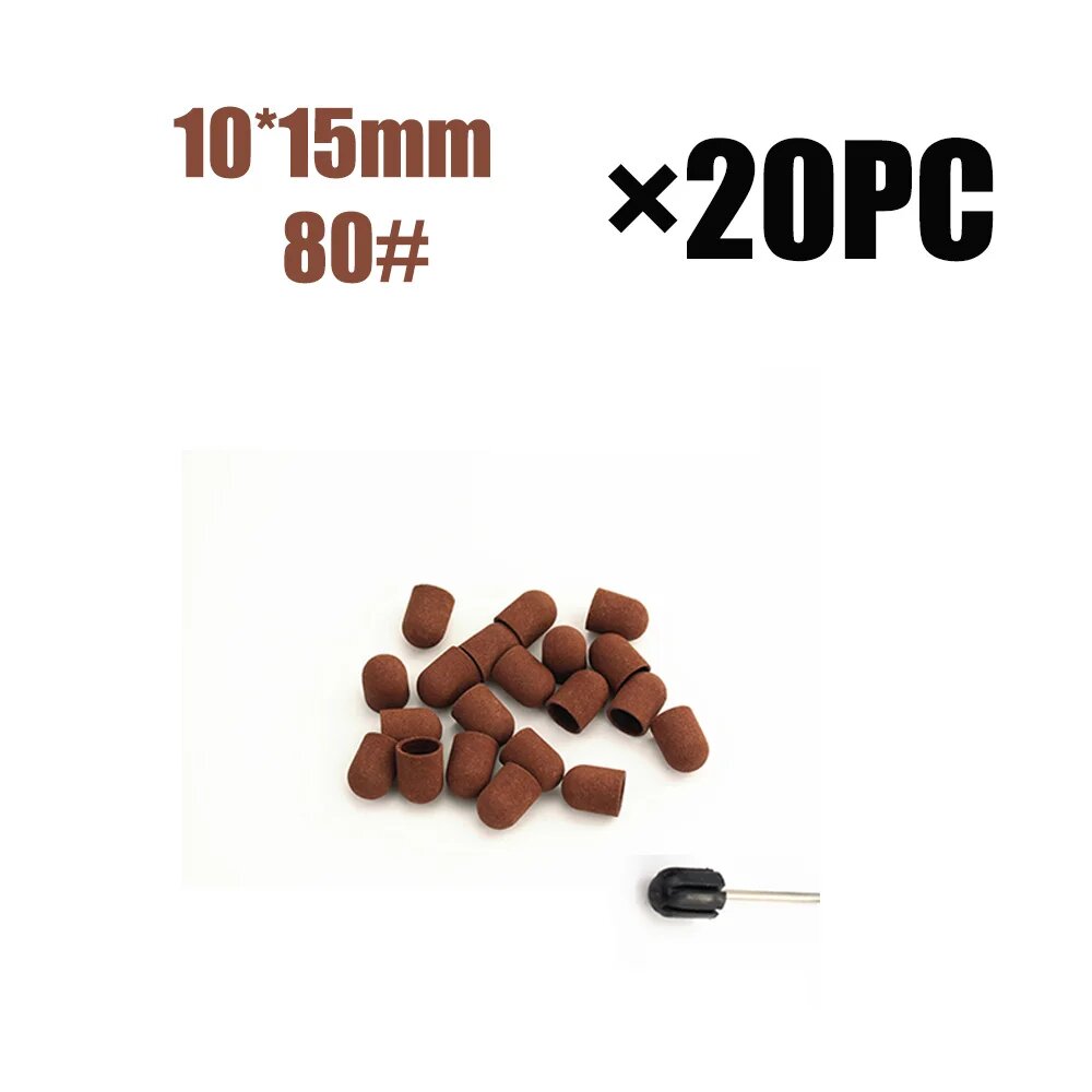 Шлифовальные колпачки Brown-80Grit 20 шт.