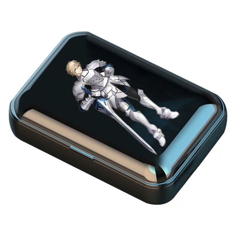Официальные наушники FGO Fate Grand Order беспроводные Bluetooth с зарядным кейсом, индикатором заряда, дизайном