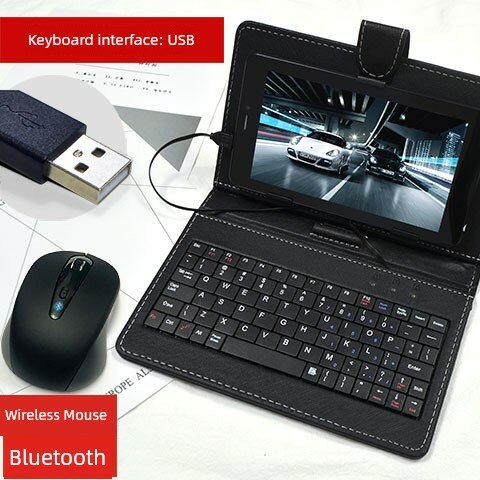 USB-адаптер + чехол для клавиатуры + беспроводная мышь для планшетов до 27x17 см - защитный чехол для офиса и бизнеса