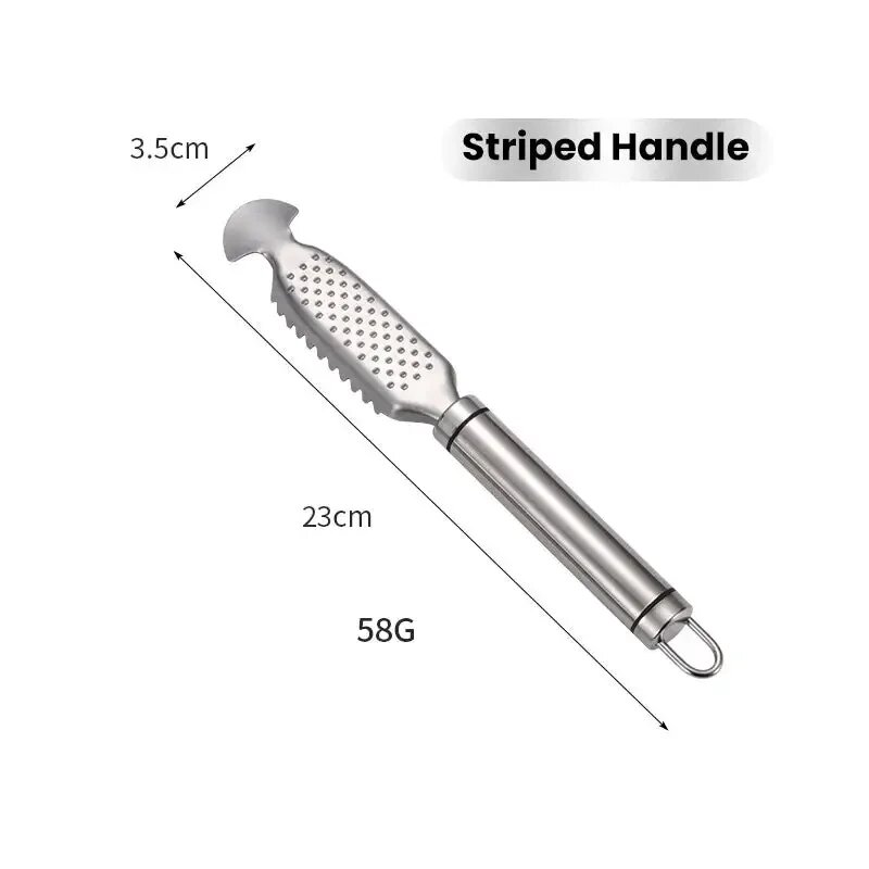 Терка для рыбы из нержавеющей стали, цвет: Striped Handle