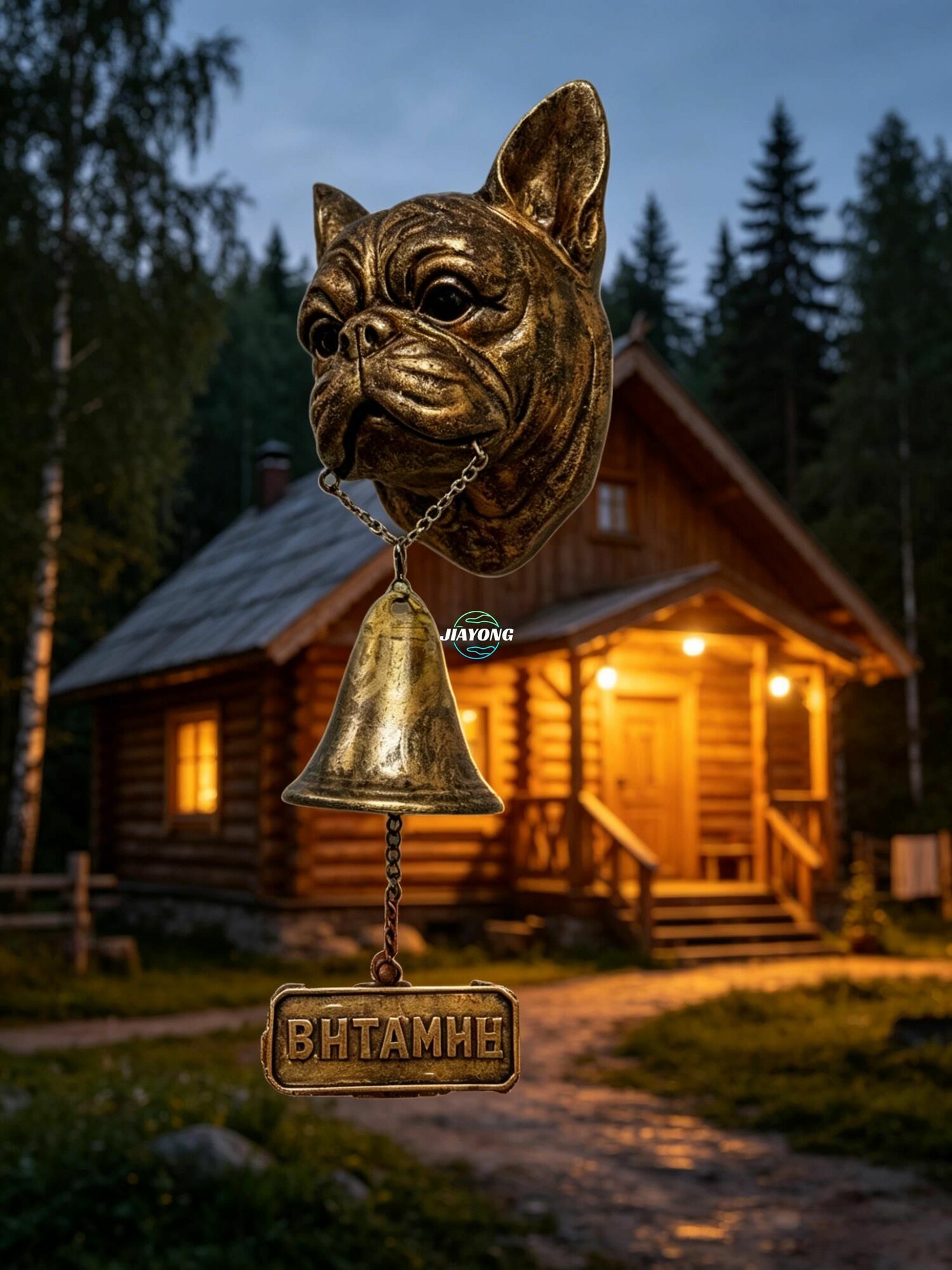Дверной Звонок "Собака", полимерный материал, 1 шт, высота 18 см, длина 16 см