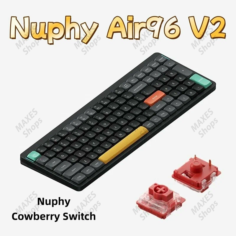 Беспроводная механическая клавиатура Nuphy Air96 V2 Cowberry Switch, Basalt Black