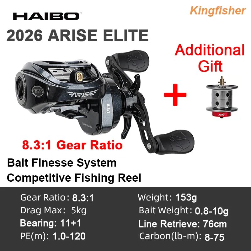 Катушка HAIBO Arise Elite 2026, 8.3:1, левая рука