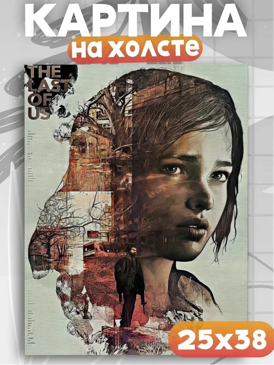 Картина на стену The last of us, на подрамнике, 1шт, 38х25 размер.
