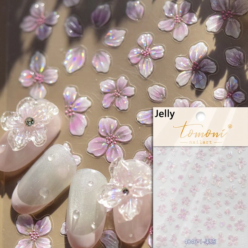 Наклейки на ногти цветы Jelly Tomomi MP6216TO48461