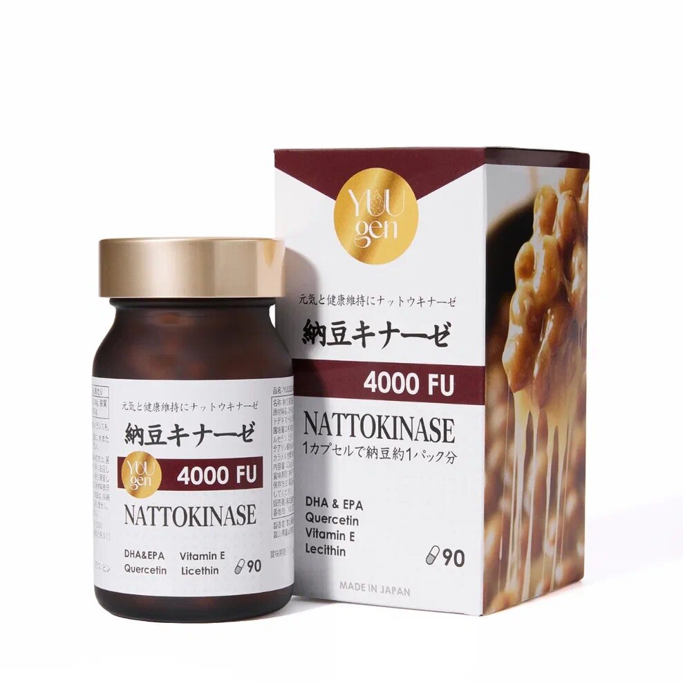 YUUGEN You Are Genki Nattokinase 4000FU для здоровья сосудов и сердца