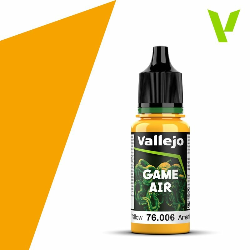 Краска Vallejo серии Game Air: Sun Yellow - обновленная формула 2024 76.006