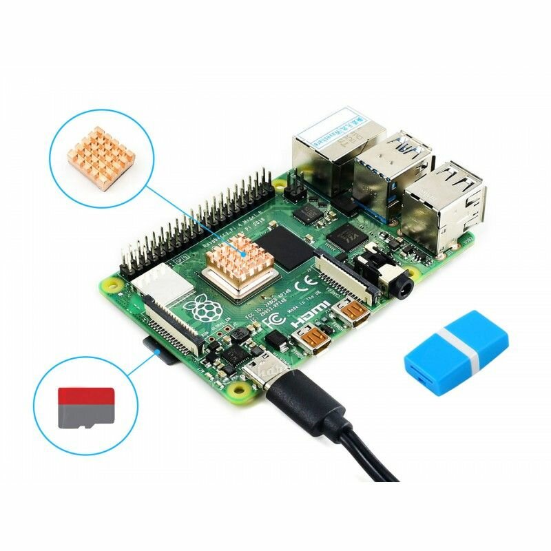 Микрокомпьютер Raspberry Pi 4 4Gb RAM Model B (комплект)