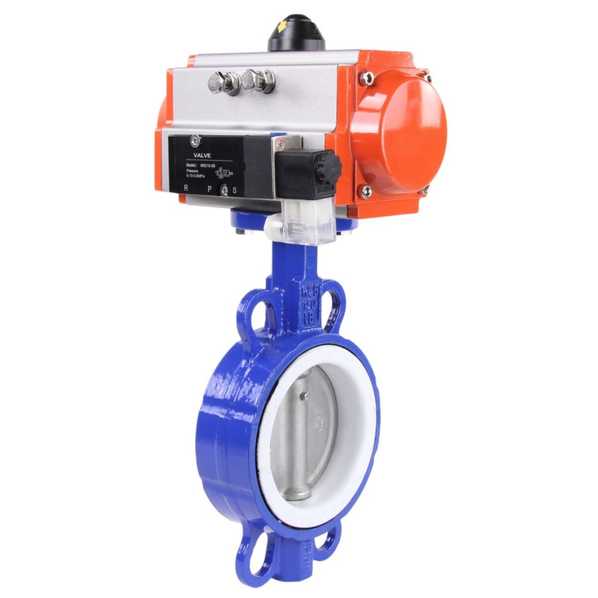 Затвор DN.ru WCB-316L-PTFE Ду125 Ру16, с пн. прив. SA-140, пн. распр. PND1-T10-220VAC NAMUR