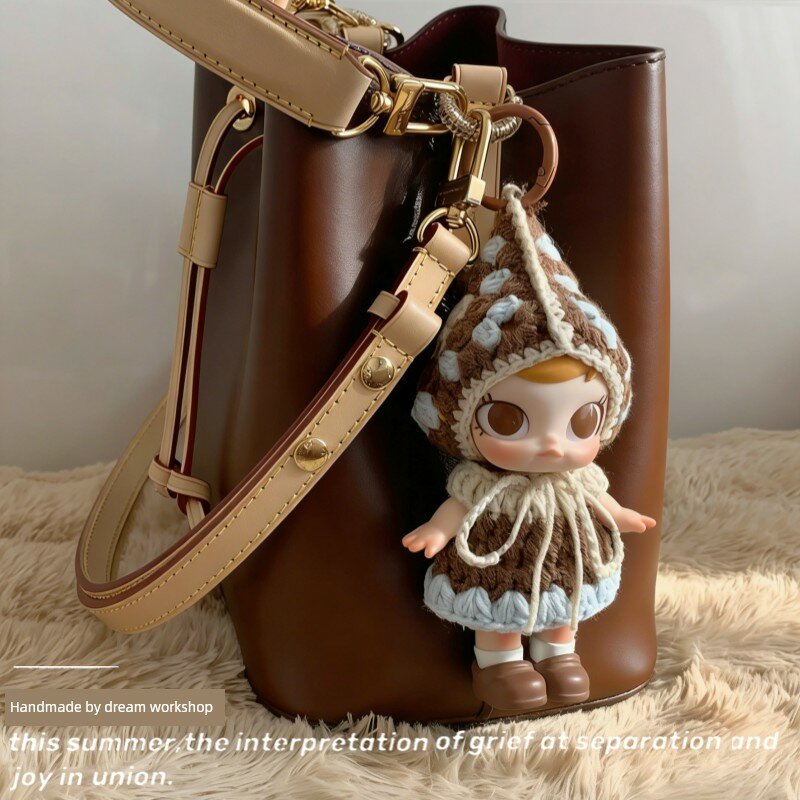 Комплект в коричневом оттенке для Baby Molly (без куклы), уютный зимний наряд из теплой вязаной ткани