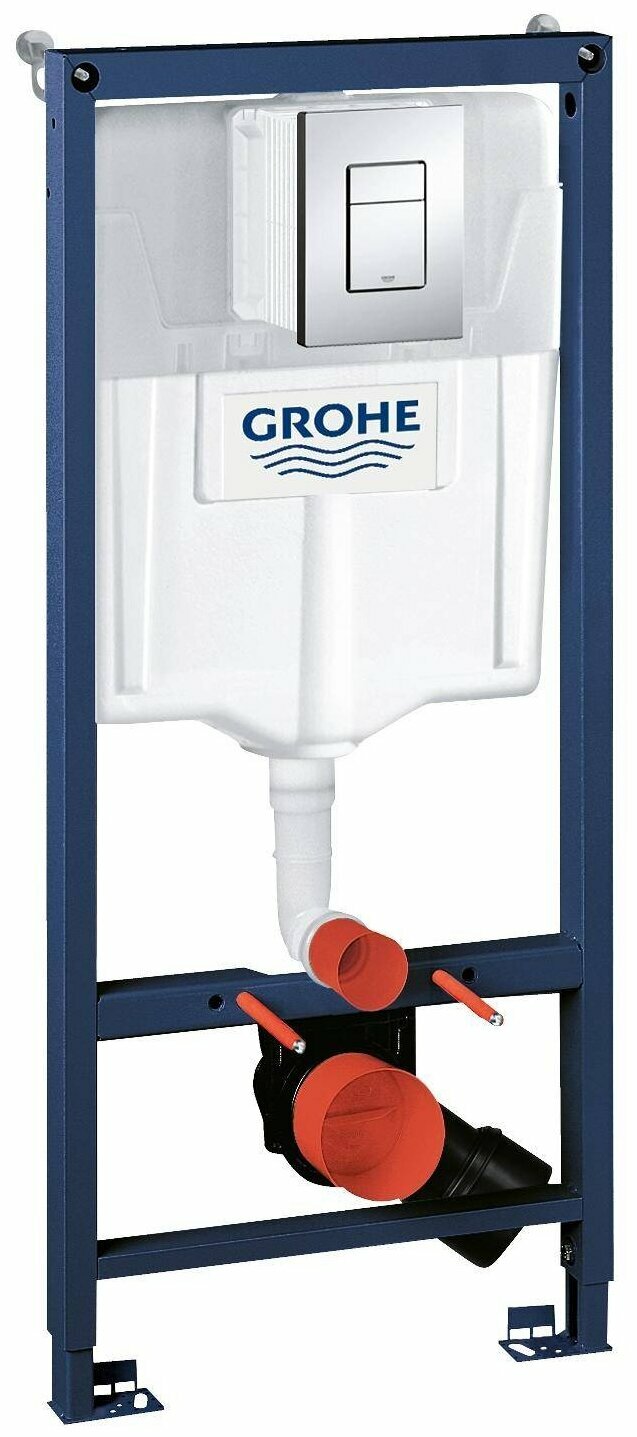 Инсталляция для унитаза GROHE Rapid SL (38772001) 3 в 1 с кнопкой смыва