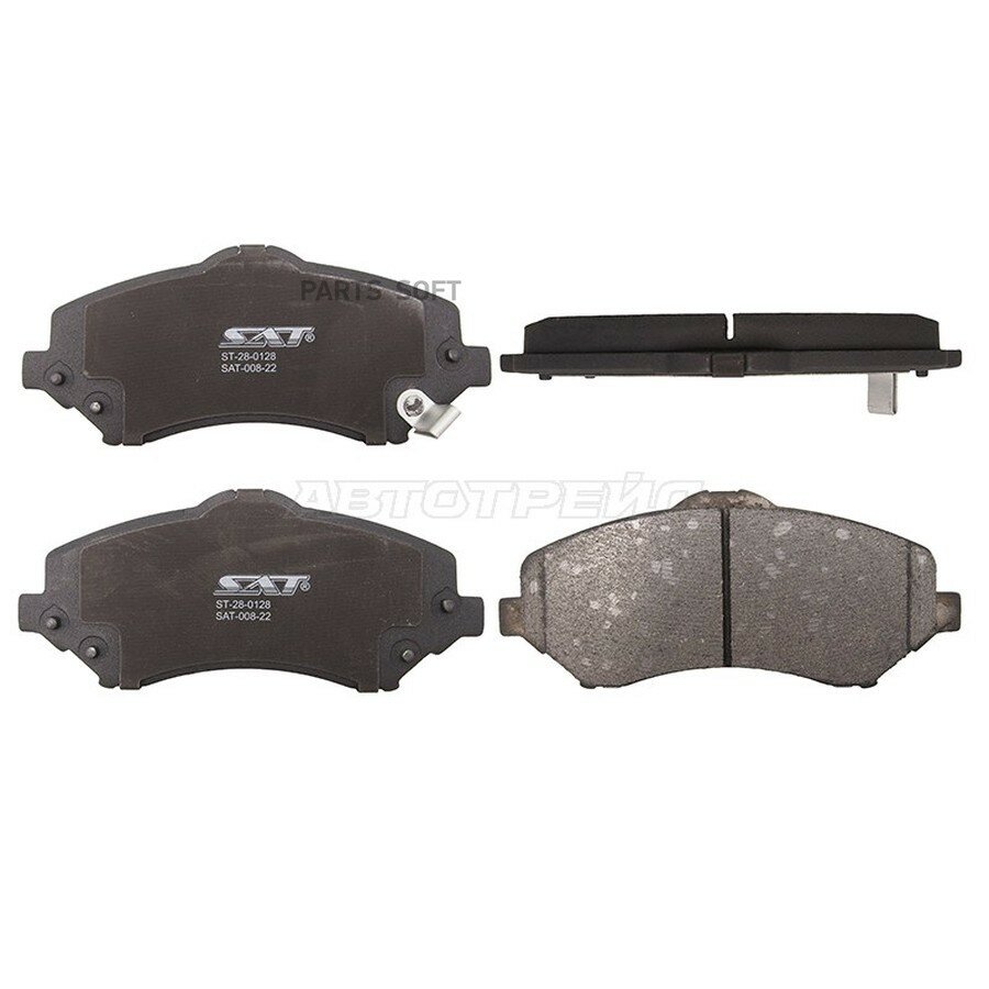Колодки тормозные (Спереди) Jeep Cherokee 07-14 / Wrangler 06-10 от официального дистрибьютора, SAT, артикул ST280128