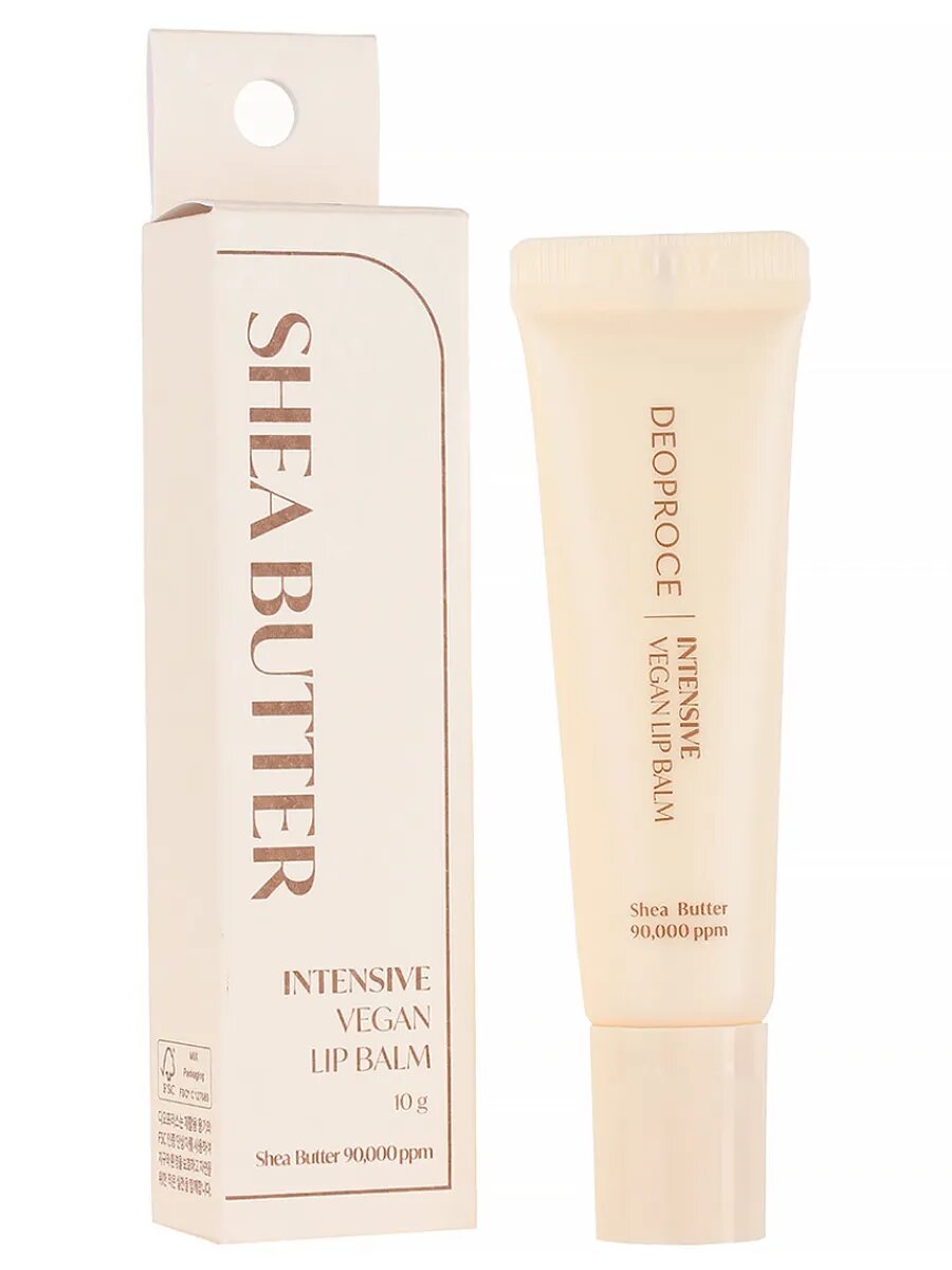 ДП LIP Бальзам для губ DEOPROCE SHEA BUTTER INTENSIVE VEGAN LIP BALM 10g