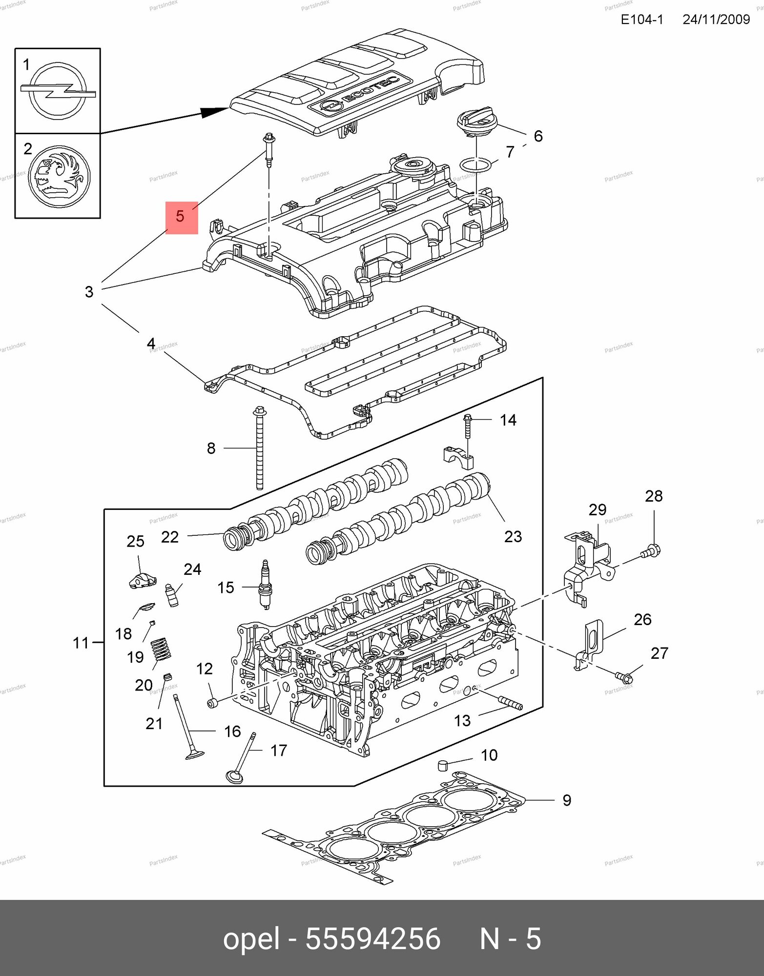 Винт M12 / OPEL, GENERAL MOTORS 55594256