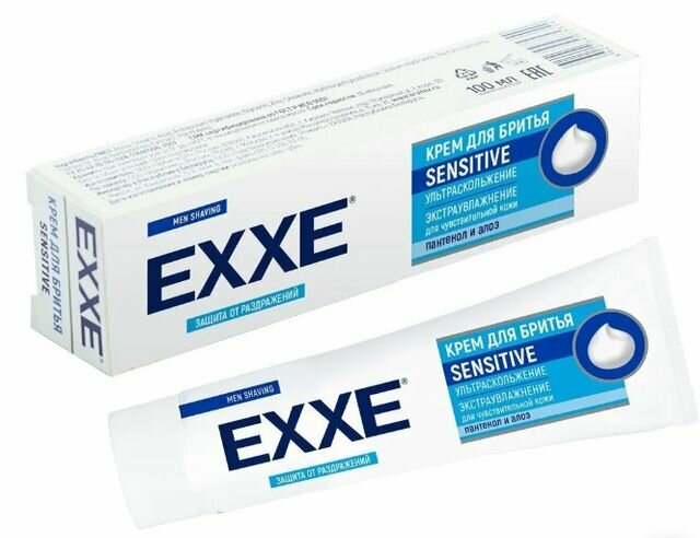 EXXE Крем для бритья, для чувствительной кожи, 100 мл