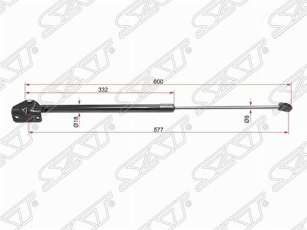 Амортизатор крышки багажника SAT ST-81770-D7000 Hyundai Tucson 15-21 слева