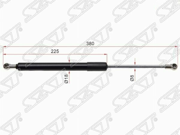 Амортизатор крышки багажника SAT ST-9483297 Volvo S80 98-06 справа=слева