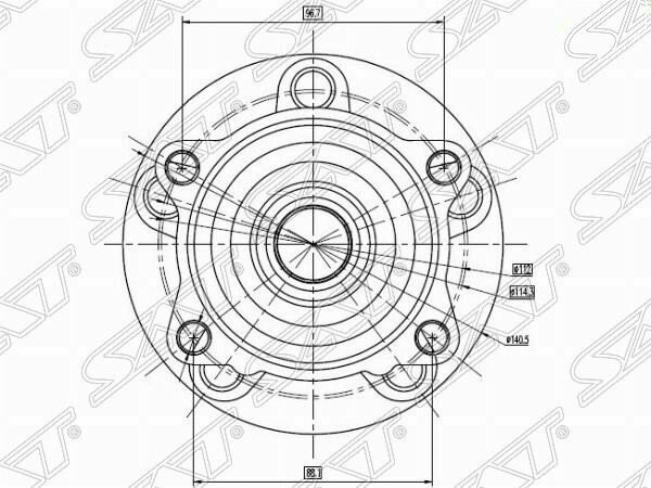 Ступичный узел задний SAT ST-3785A019 Citroen C-CROSSER/MMC OUTLANDER/PEUGEOT 4007 4WD 07-