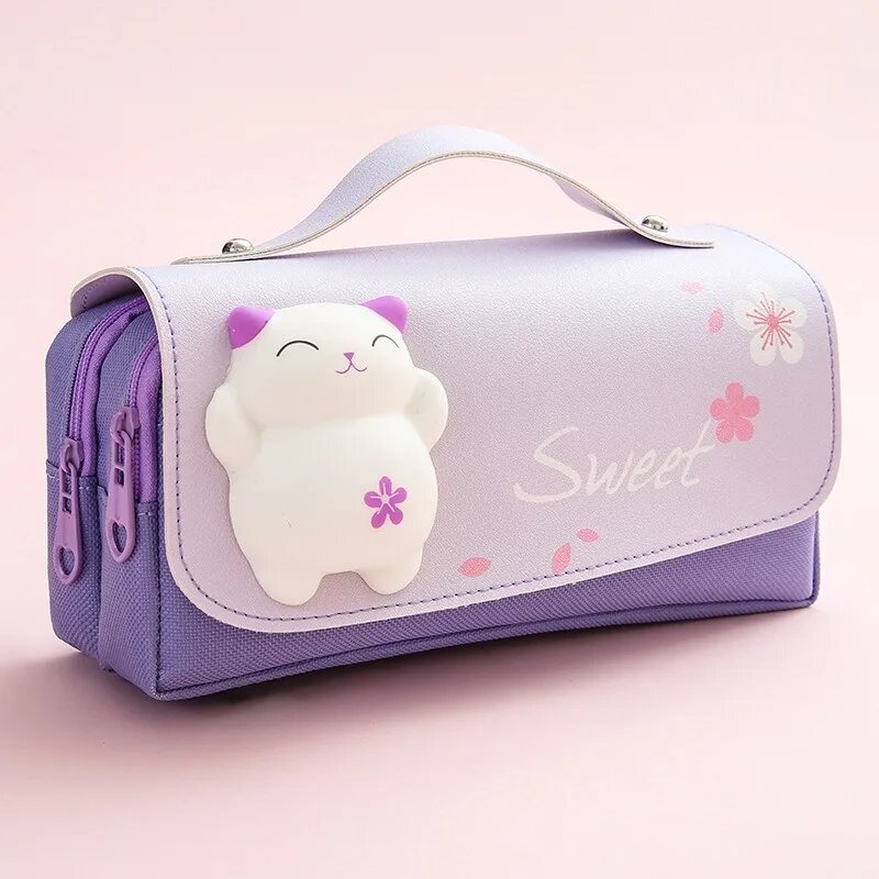 Кожаный 3D чехол для ручек H278 Purple Bear