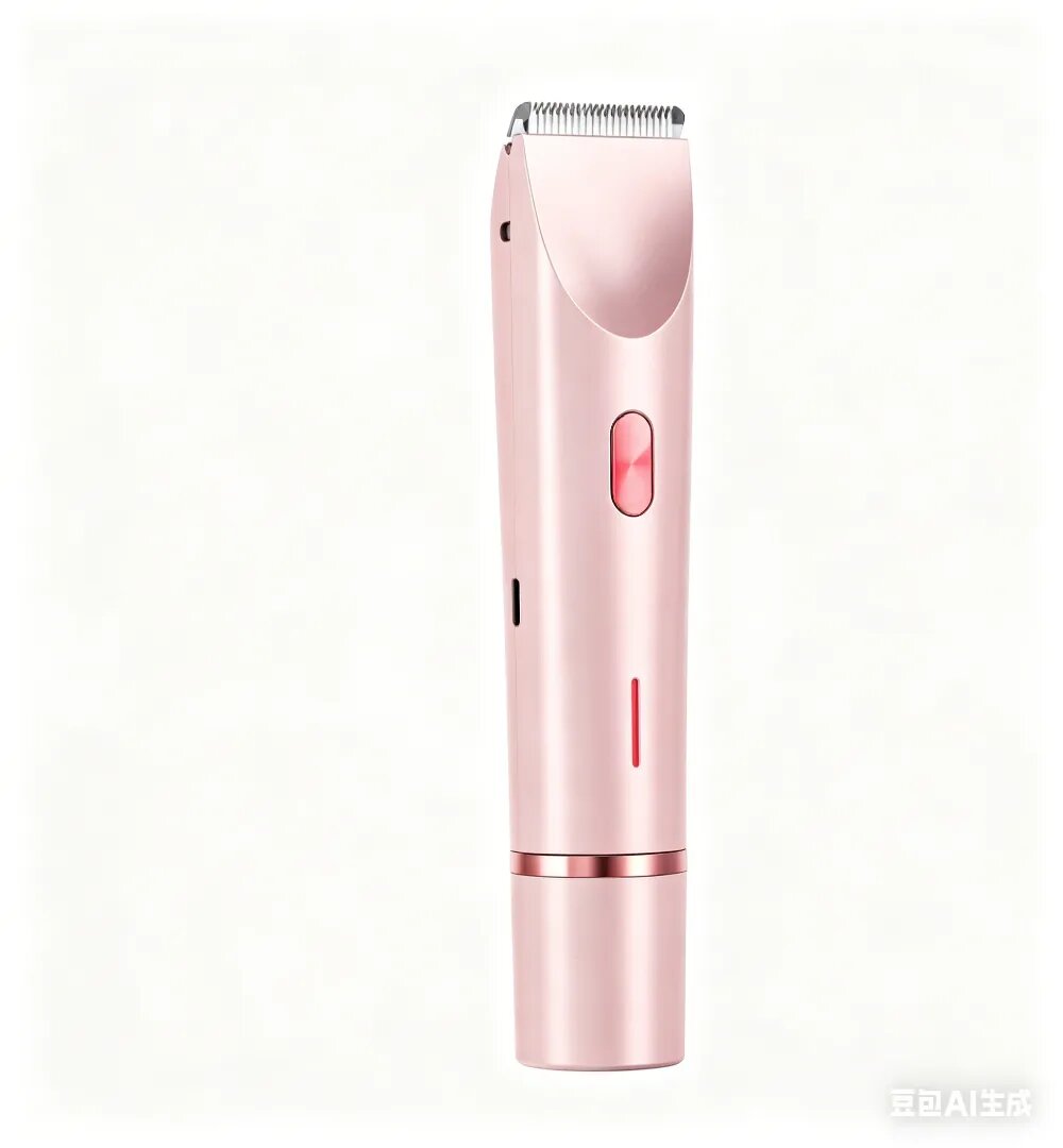 Электроэпилятор, двусторонний, для бикини, для тела, baby pink
