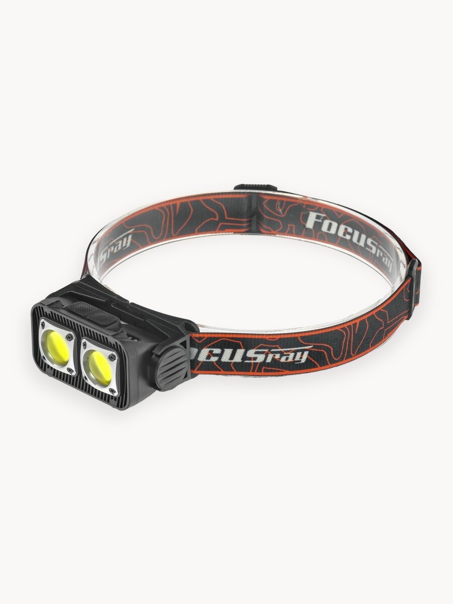 Фонарь налобный FOCUSray 1308 акку 18650 1200мАН 3,7V сенсор 2 диода СОВ 3W 1/180, шт