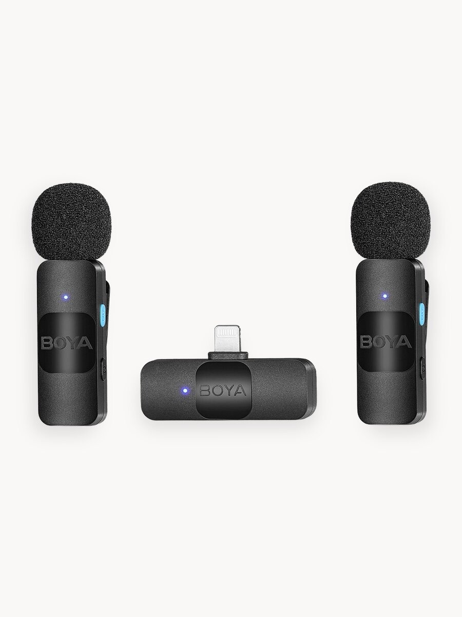 Беспроводная система Boya BY-V2, 2.4 ГГц, TX+TX+RX, Lightning, для интервью